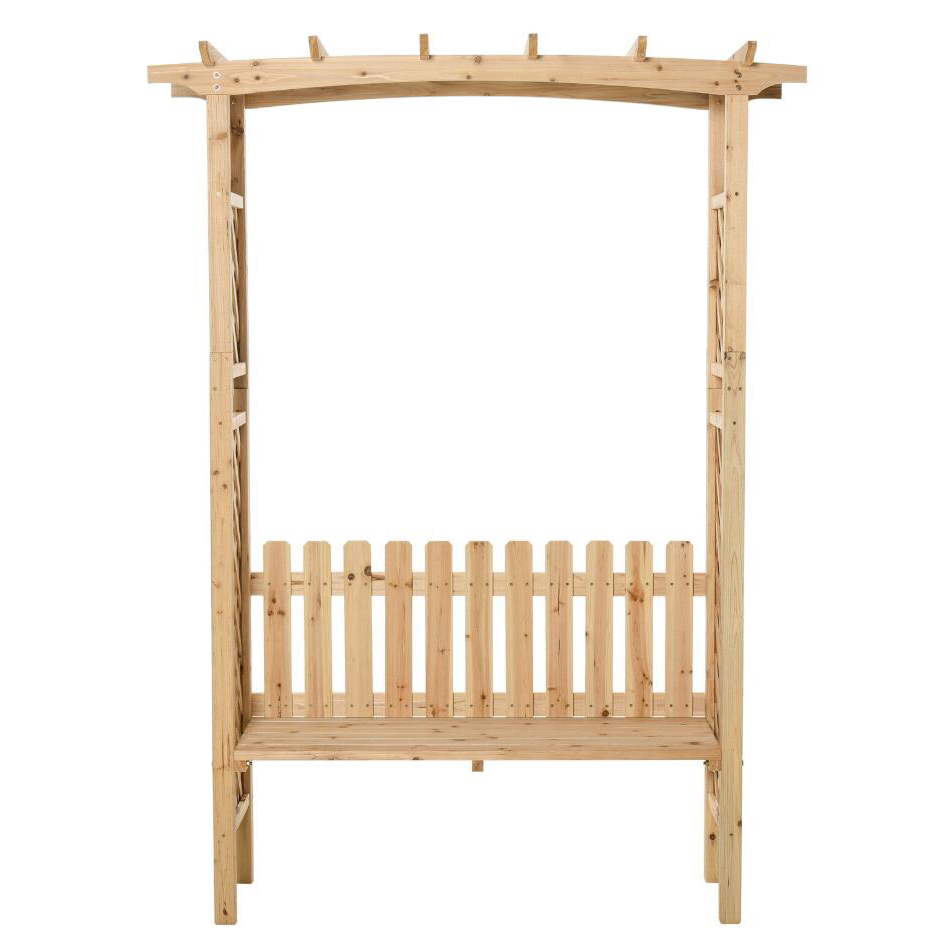 Wooden Garden Arch with Bench GT32053 - Hantechn